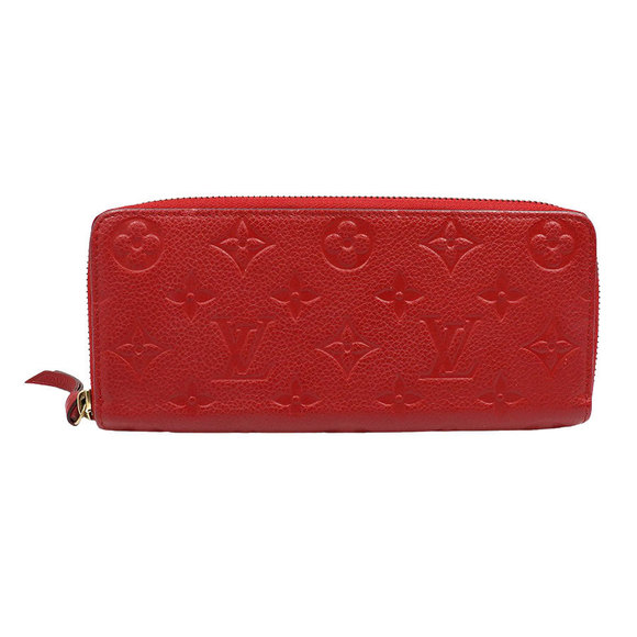 Louis Vuitton | Bags | Louis Vuitton Portefeuille Clemence Wallet Red ...